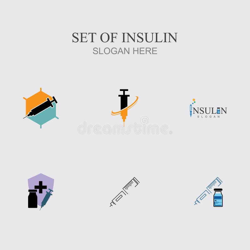 Insulin Injection Icon Illustration Simple Design Element Vector Logo ...