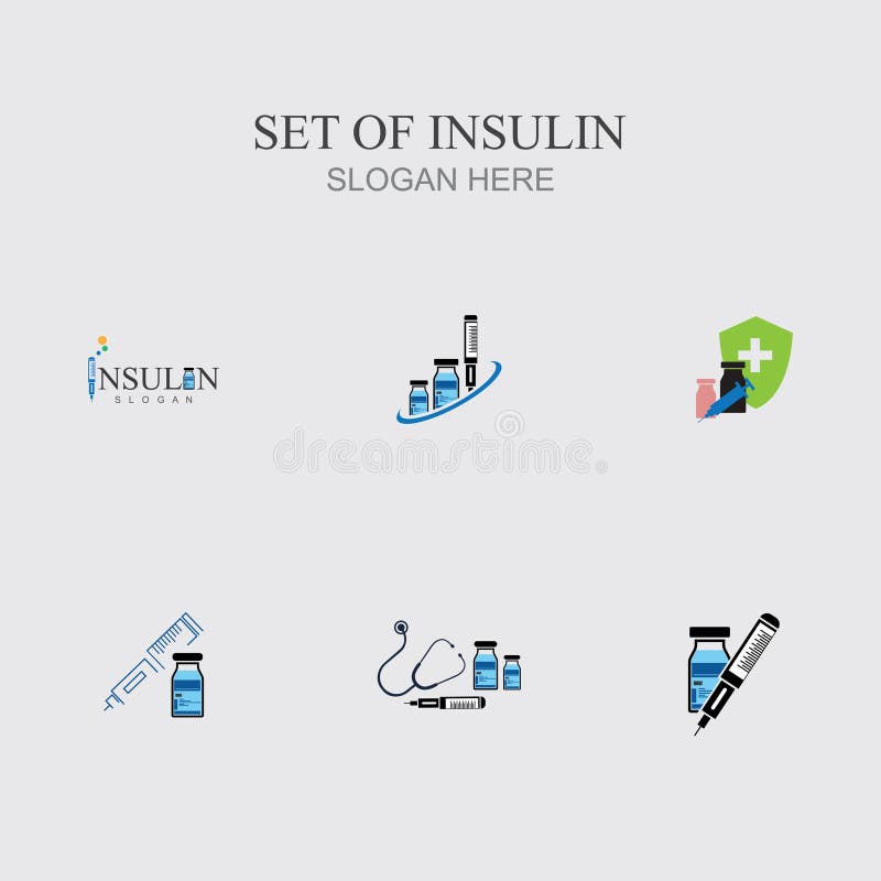 Insulin Injection Icon Illustration Simple Design Element Vector Logo ...