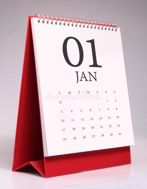 Simple Desk Calendar 2021 - January Stock Photo - Image of january ...