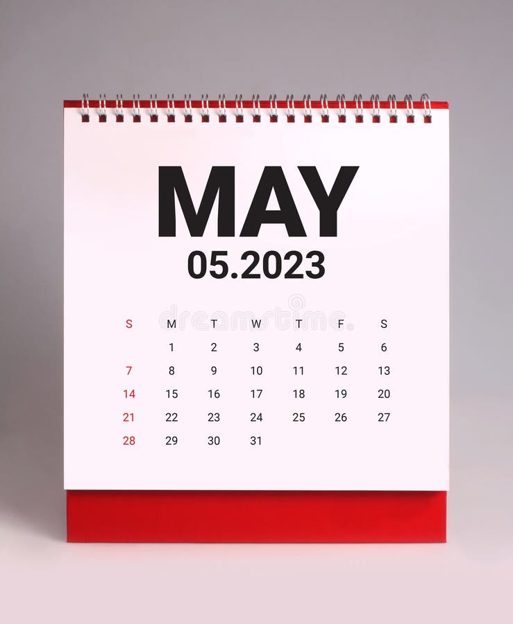Simple Desk Calendar 2018 - May Stock Image - Image of number, year ...