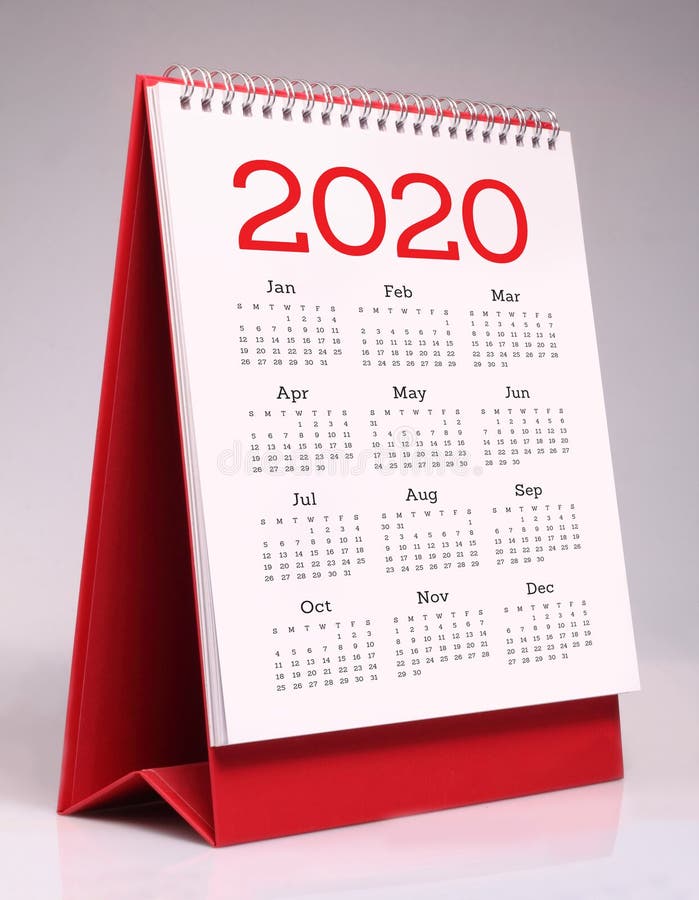 Simple desk calendar 2020 stock image. Image of calendar - 156638183