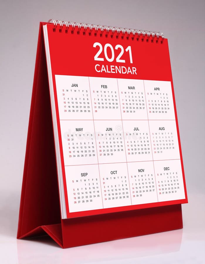 Simple desk calendar 2021 stock image. Image of standing - 201132991