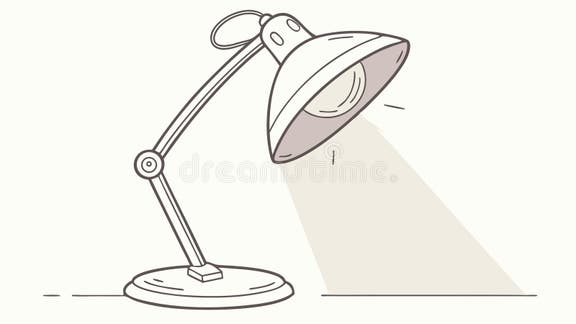 Simple Desk Lamp, Essential Lighting for Work or Study, Vector Design ...