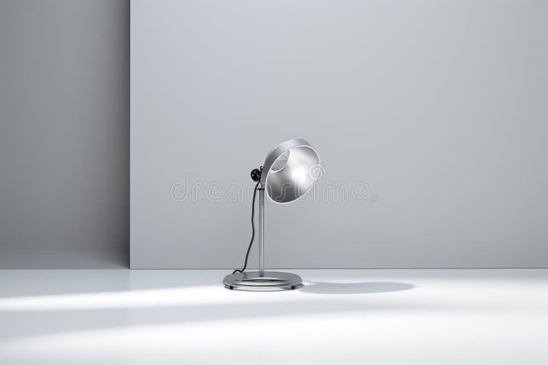 Simple Desk Lamp on a White Table, Suitable for Office or Home ...