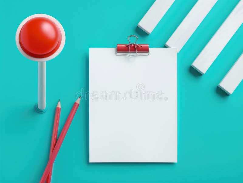 A Simple Desk Setup with a Cup of Coffee and a Notepad Stock Photo ...