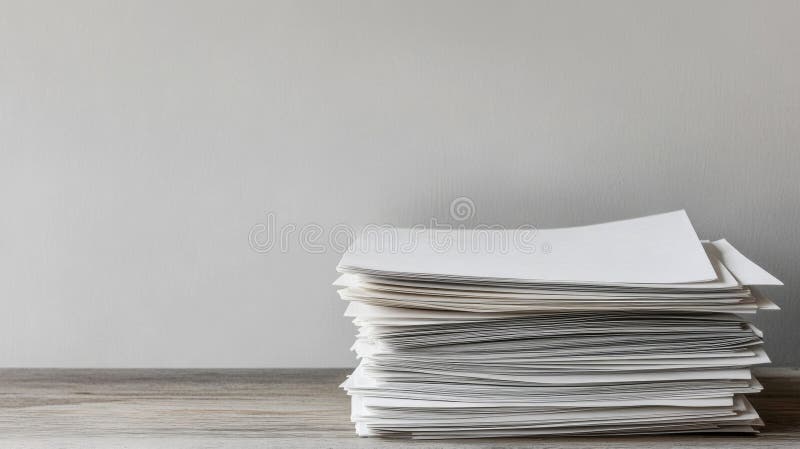 Simple Desk with a Stack of Blank Job Applications Highlighting ...