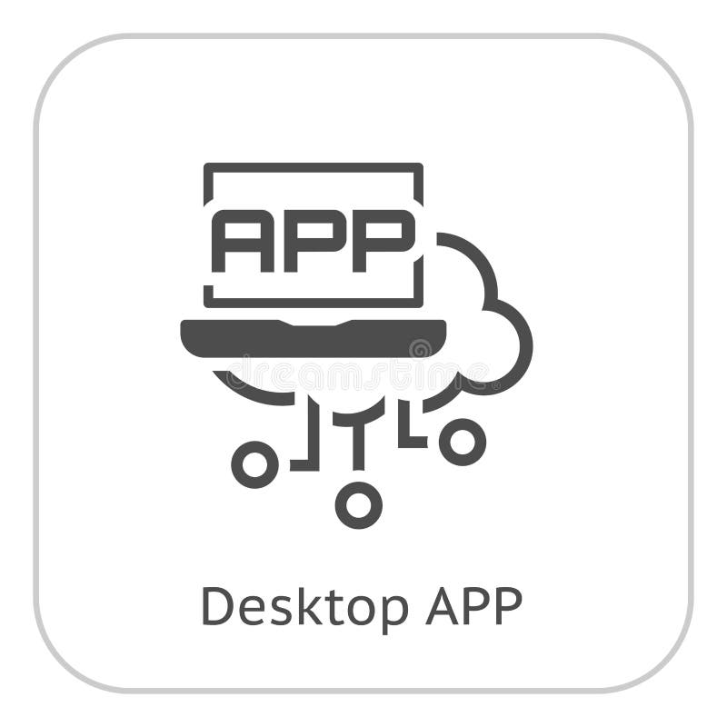 Simple Desktop APP Vector Line Icon Stock Illustration - Illustration ... Simple Desktop APP Vector Line Icon Stock Illustration - Illustration ...