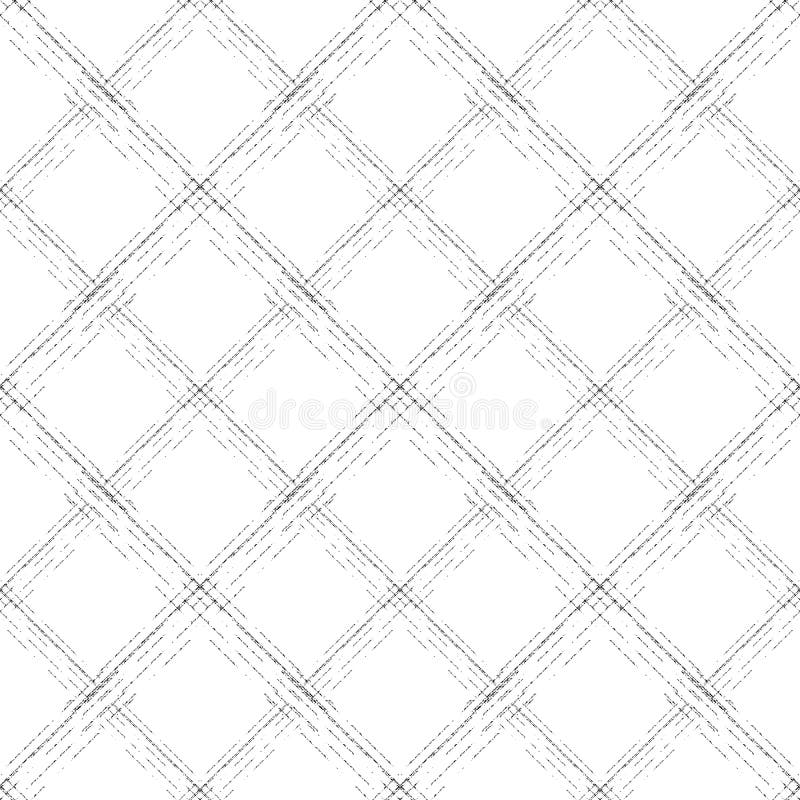 Simple Diagonal Vector Grid with Grunge Textured Brush Strokes ...