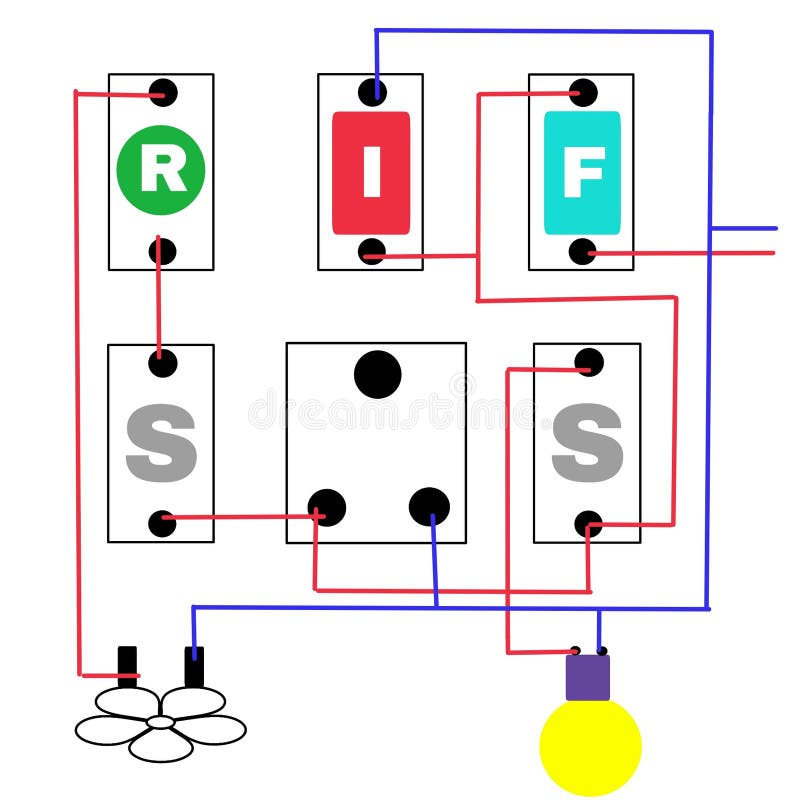 A Simple Diagram of Electric Board Stock Photo - Image of board ...