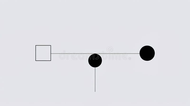 A Simple Diagram Featuring a Square Connected To Two Circles by a ...