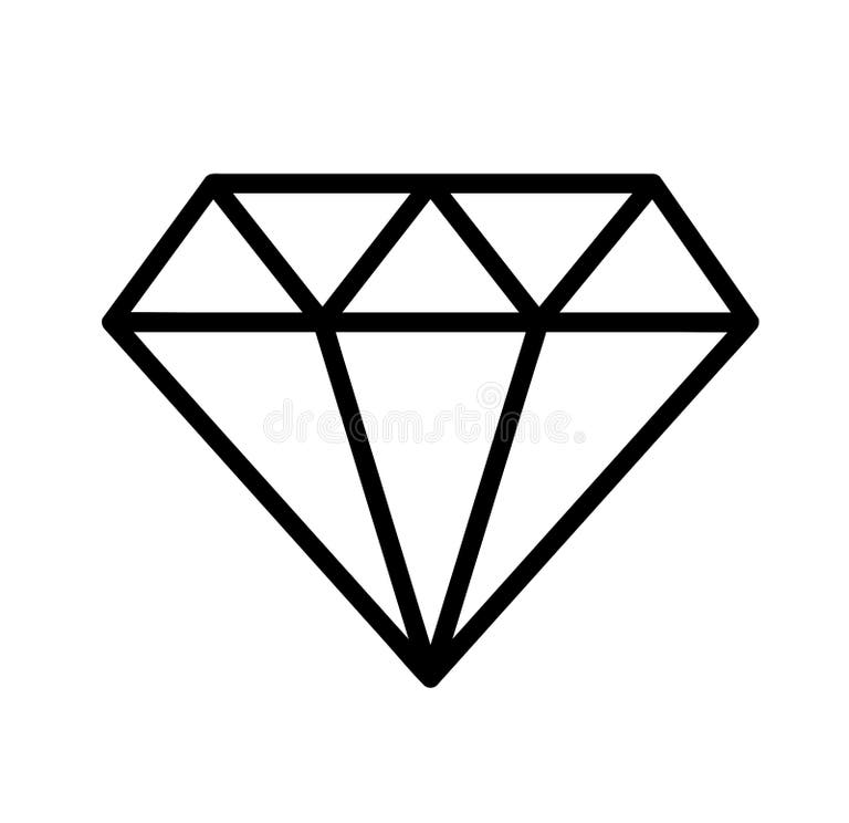Simple Diamond Icon. Vector Illustration Stock Vector - Illustration of ...