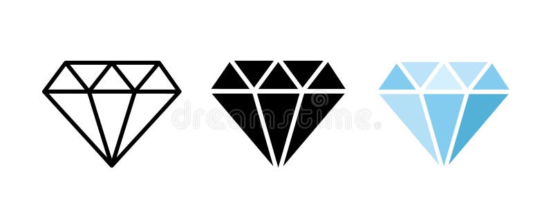 Simple Diamond Icon. Vector Illustration Stock Vector - Illustration of ...