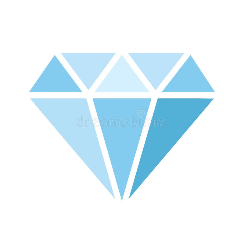Simple Diamond Icon. Vector Illustration Stock Vector - Illustration of ...