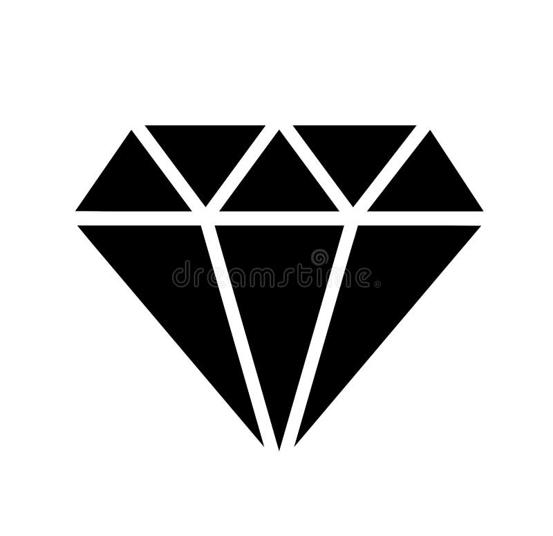 Simple Diamond Icon. Vector Illustration Stock Vector - Illustration of ...