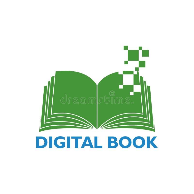 Simple Digital Book Logo Icon Stock Vector - Illustration of abstract ...