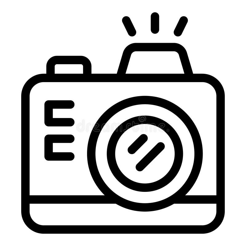 Simple Digital Camera Flashing Icon Stock Vector - Illustration of ...