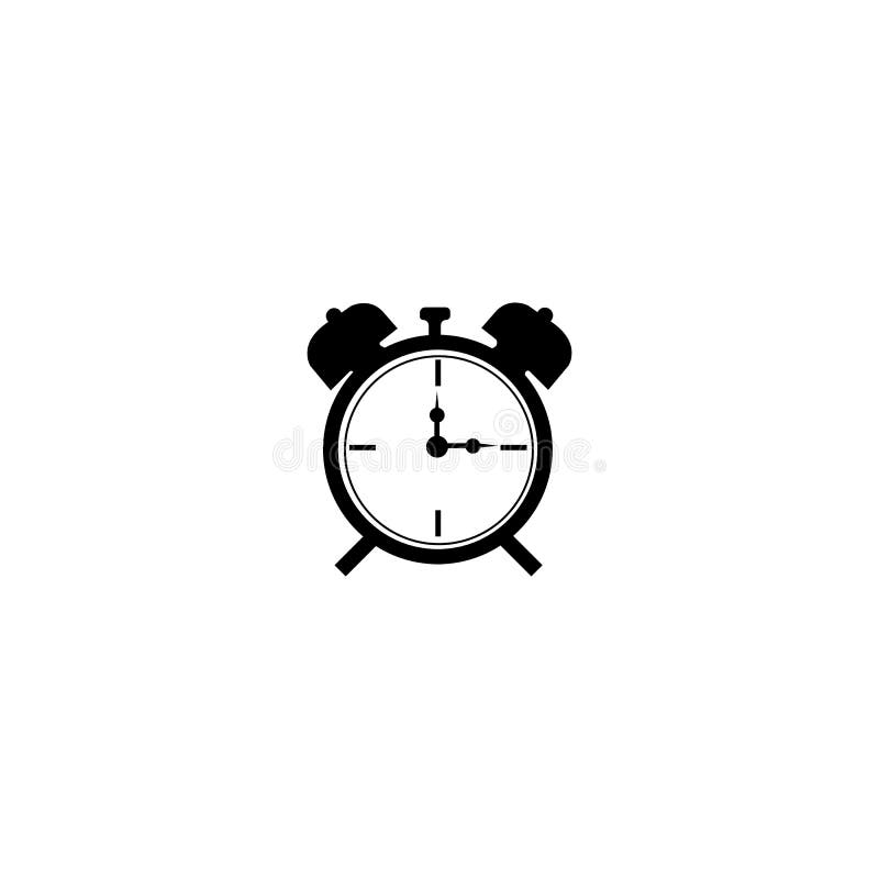 Simple Digital Clock Icon Vector Logo Stock Vector - Illustration of ...