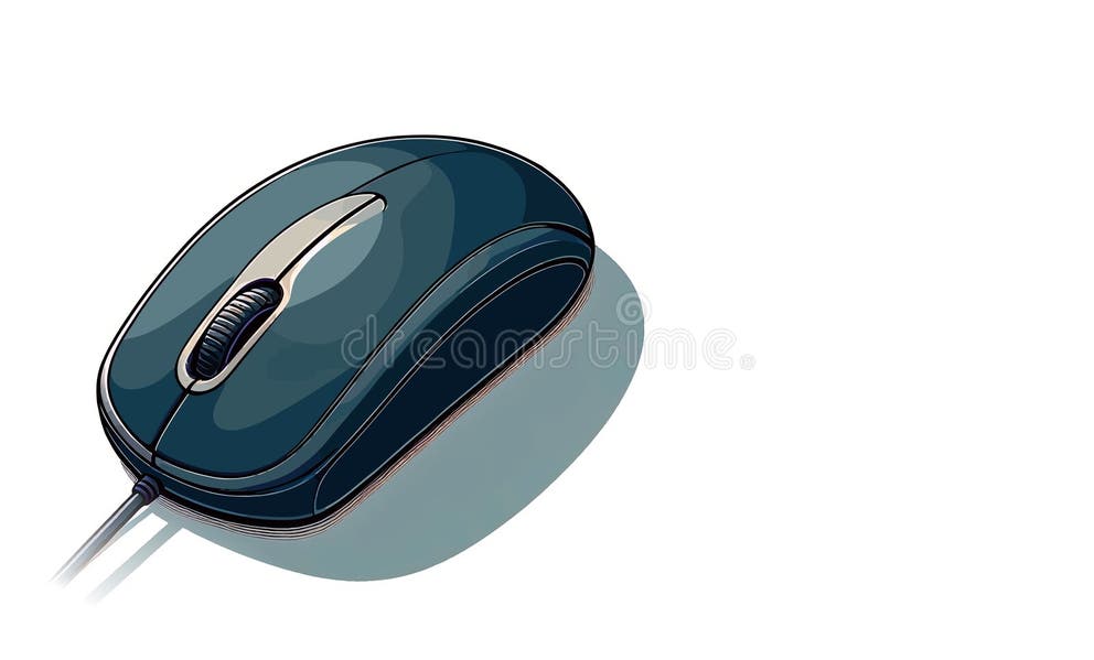 Simple Digital Design of a Computer Mouse. Stock Illustration ...