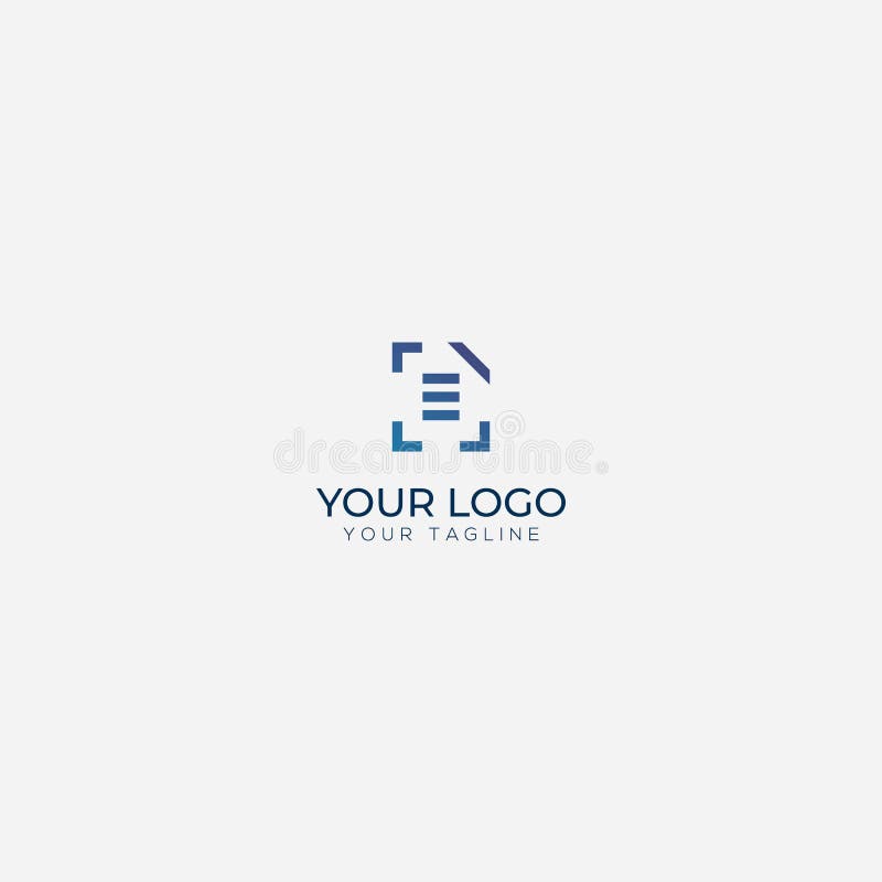 Simple Digital Document Scanner Logo Stock Vector - Illustration of ...