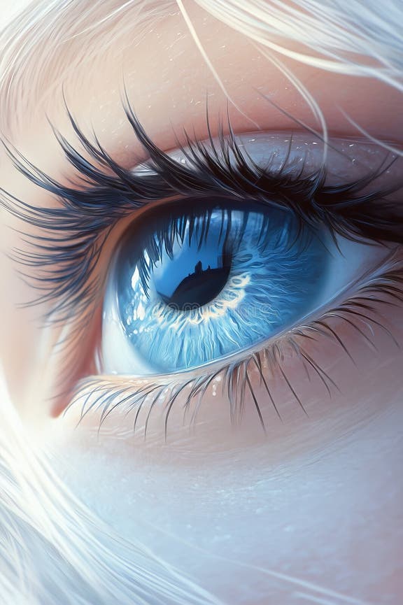 A Simple Digital Drawing of a Calm Eye Featuring a Translucent Iris ...