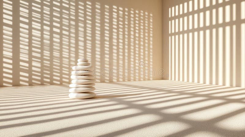 Simple Display Setup Featuring an Empty Platform Made of Stones on a ...