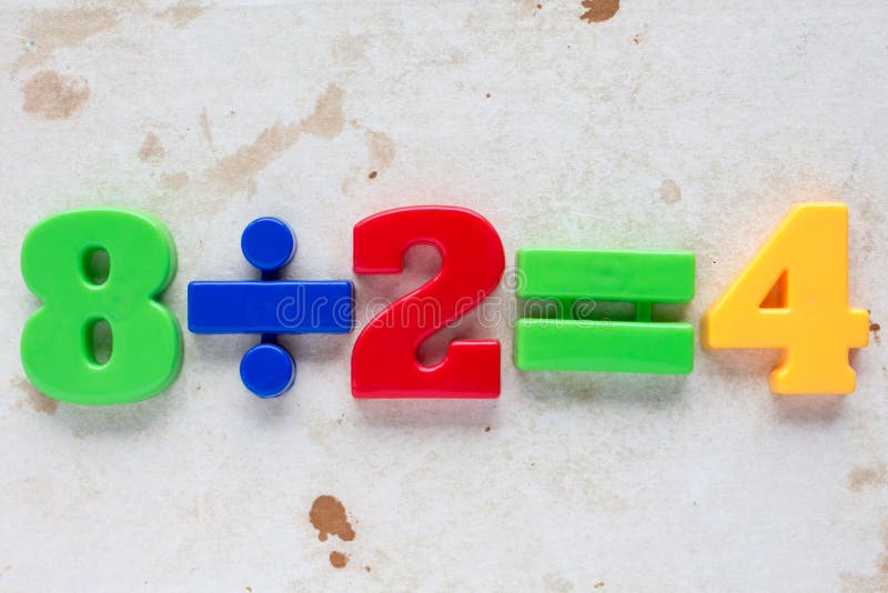 Simple division formula stock photo. Image of math, education - 62589638