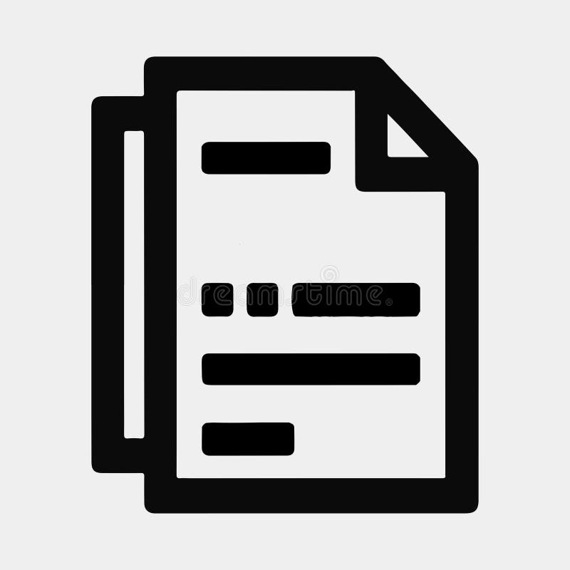 Simple Document Icon Depicts Important Information Stock Vector ...