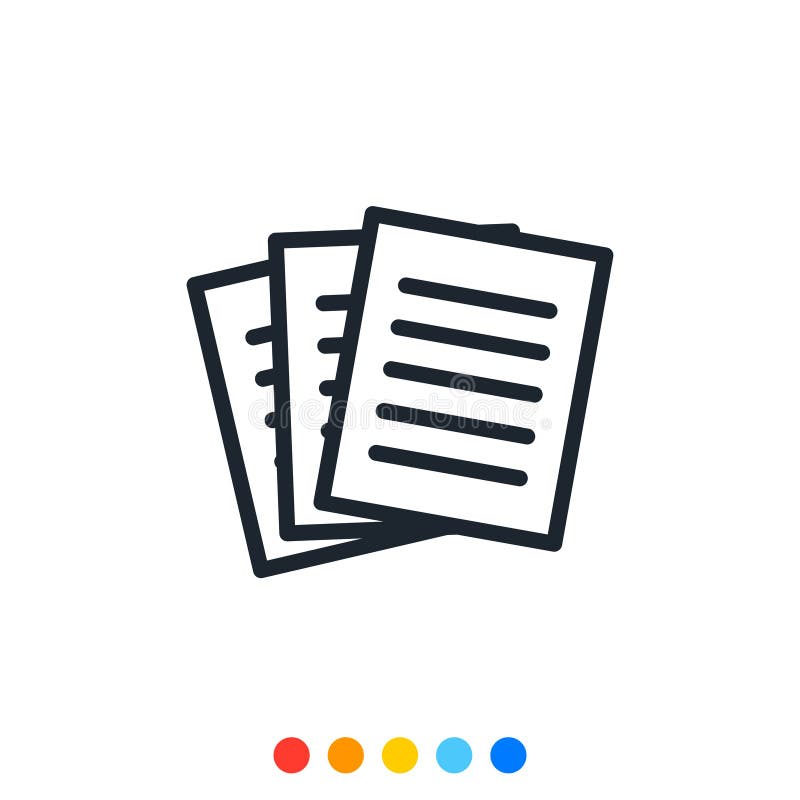Simple Document Icon.Stack of Paper Icon,Document Sheet Stock Vector ...