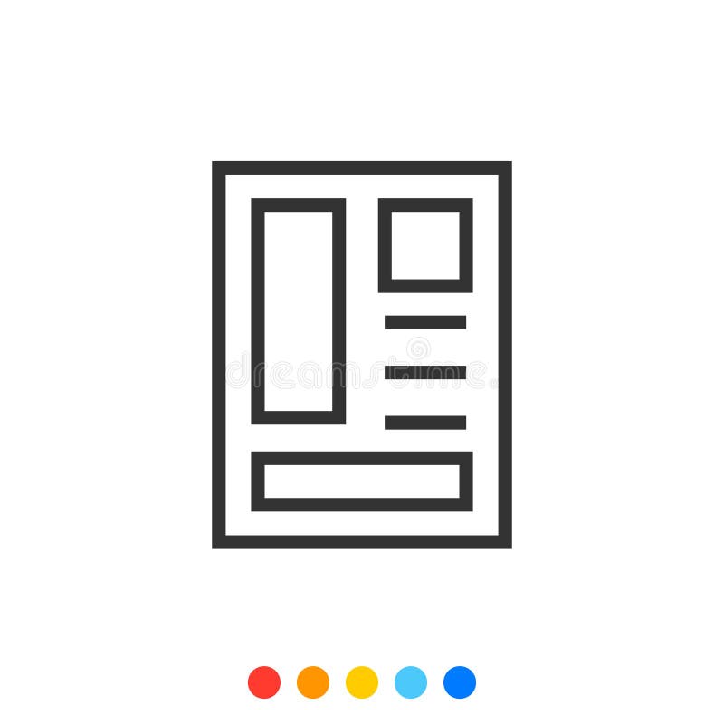 Simple Document Icon or Newspaper Icon, Vector and Illustration Stock ...