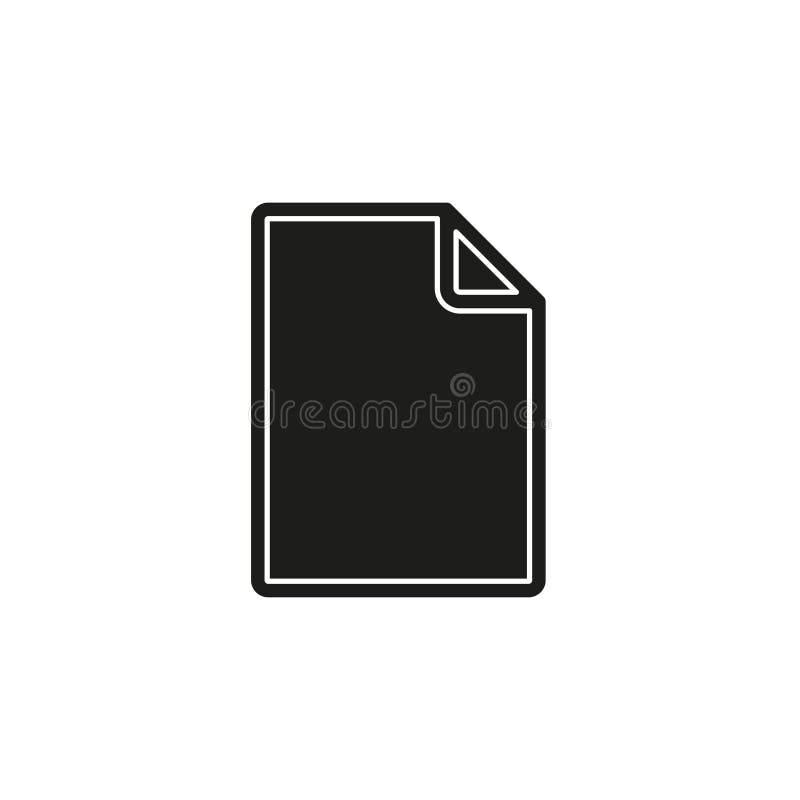 Simple Document Vector Icon Stock Illustration - Illustration of design ...