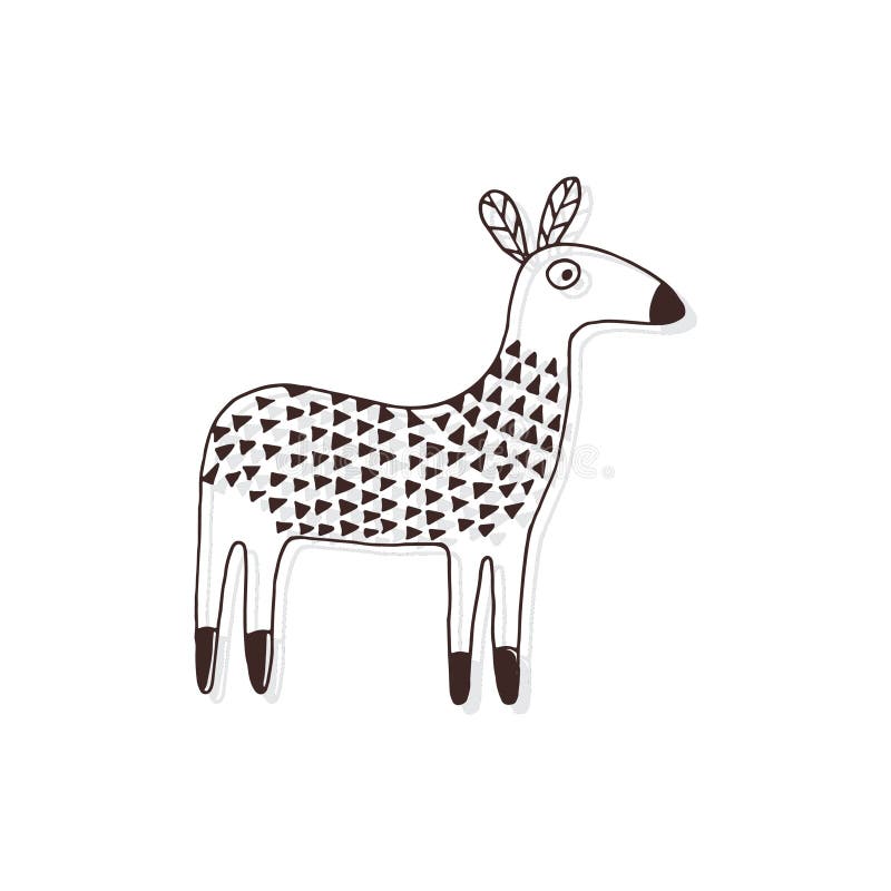 Simple Doe Design. Vector Illustration Decorative Design Stock Vector ...