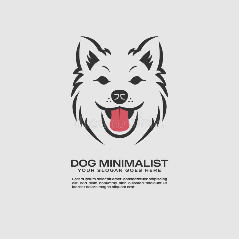 Simple Dog Head Logo Minimalist Vector Format Stock Vector ...