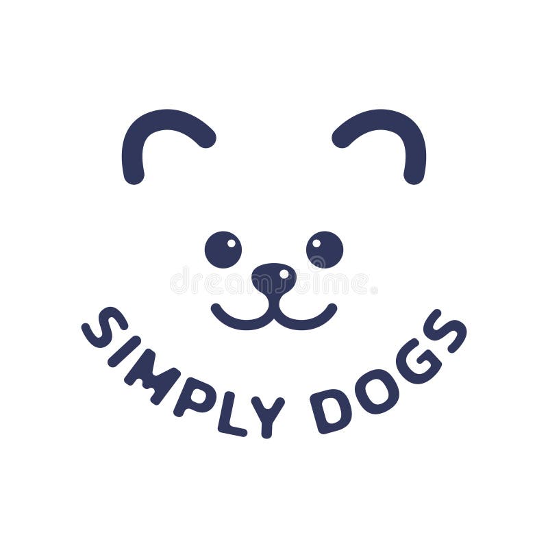 Simple dog lines logo stock illustration. Illustration of sketch ...