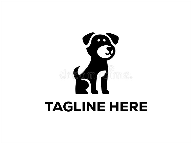 Simple Dog Logo Pet Logo Vector Stock Vector - Illustration of hound ...