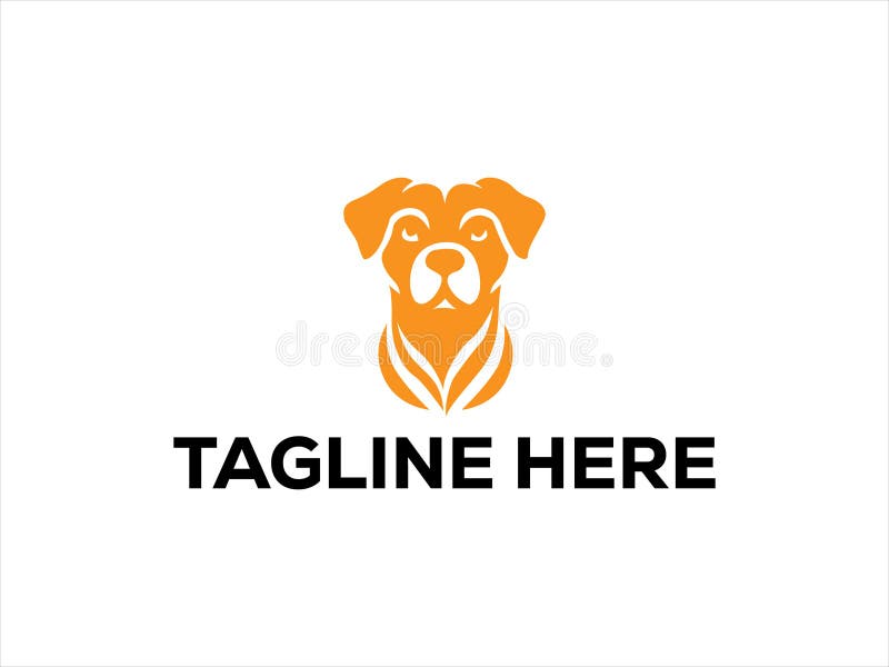 Simple Dog Logo Pet Logo Vector Stock Vector - Illustration of tongue ...