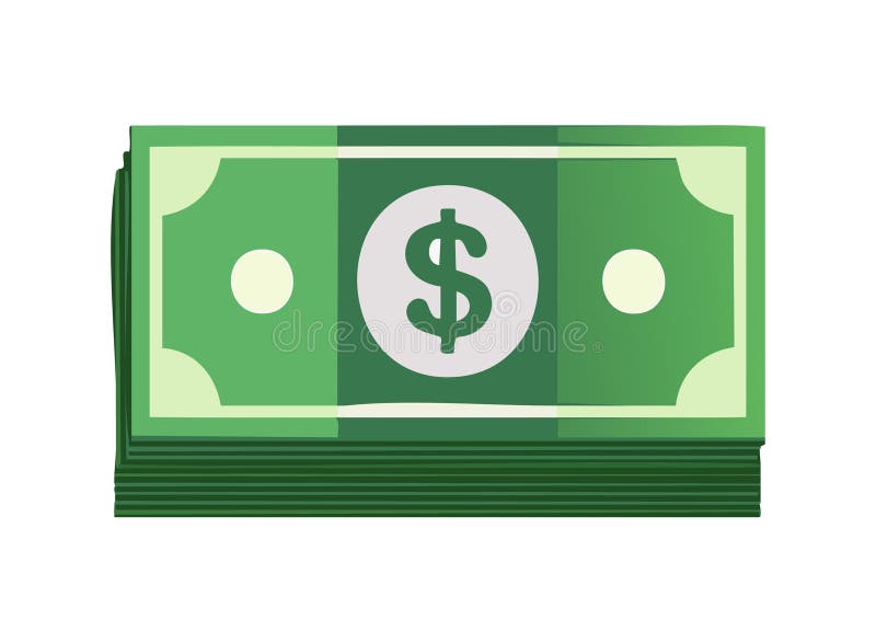 Simple Dollar Bill Icon stock vector. Illustration of element - 344444152