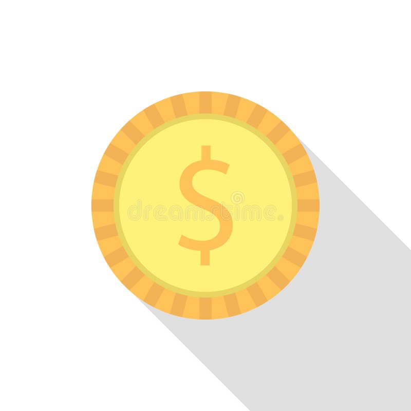 Simple Dollar Coin Icon. Vector. Stock Vector - Illustration of cash ...