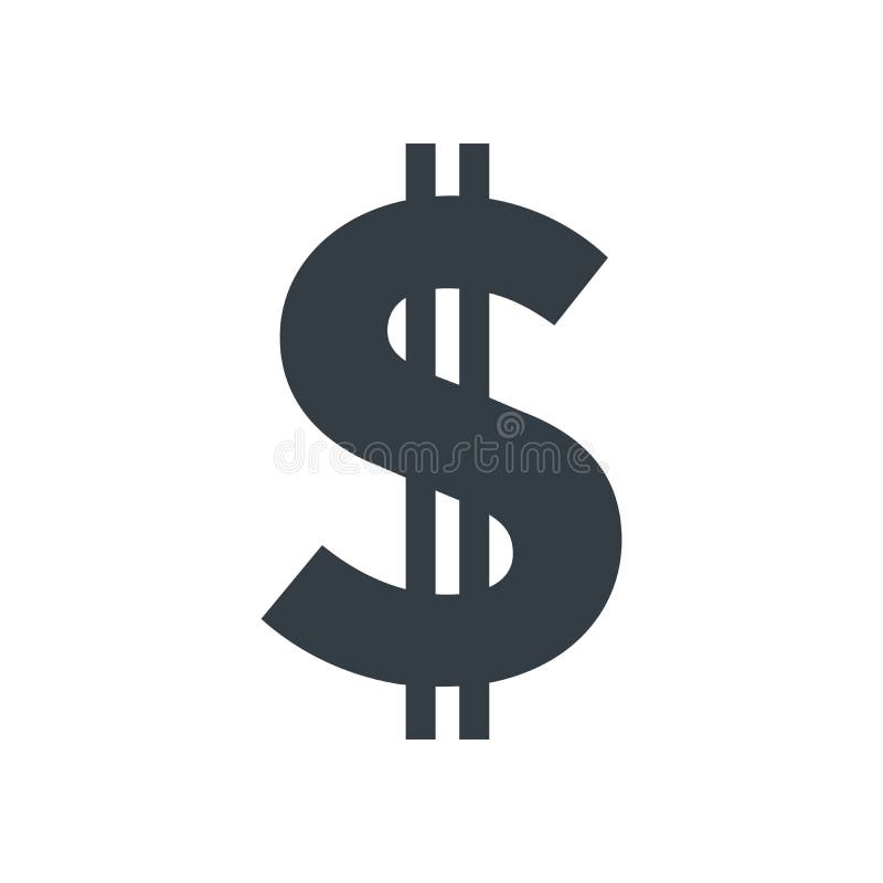 Simple Dollar Coin Icon. Vector. Stock Vector - Illustration of cash ...