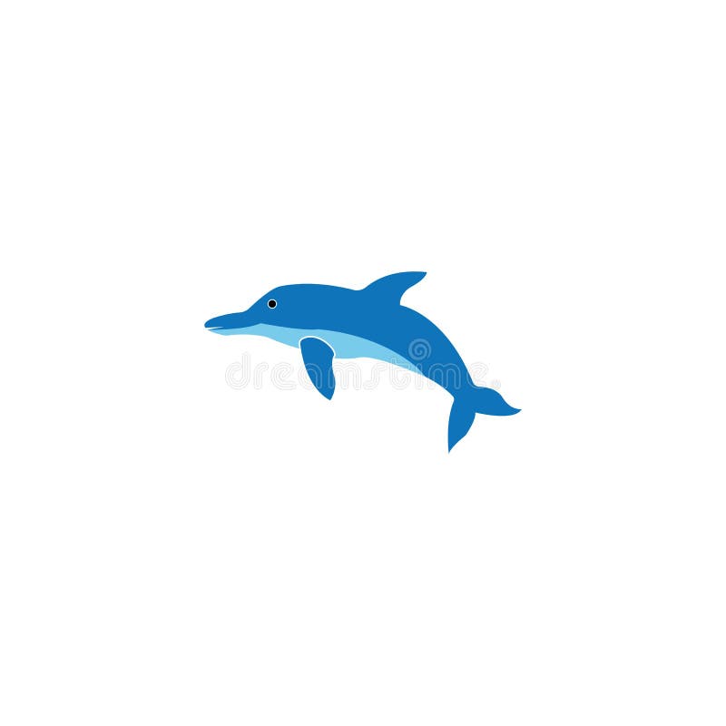 Simple Dolphin Logo Vector Icon Illustration Stock Vector ...