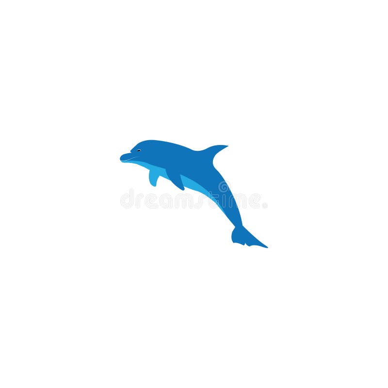 Simple Dolphin Logo Vector Icon Illustration Stock Vector ...