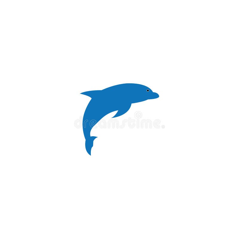 Simple Dolphin Logo Vector Icon Illustration Stock Vector ...