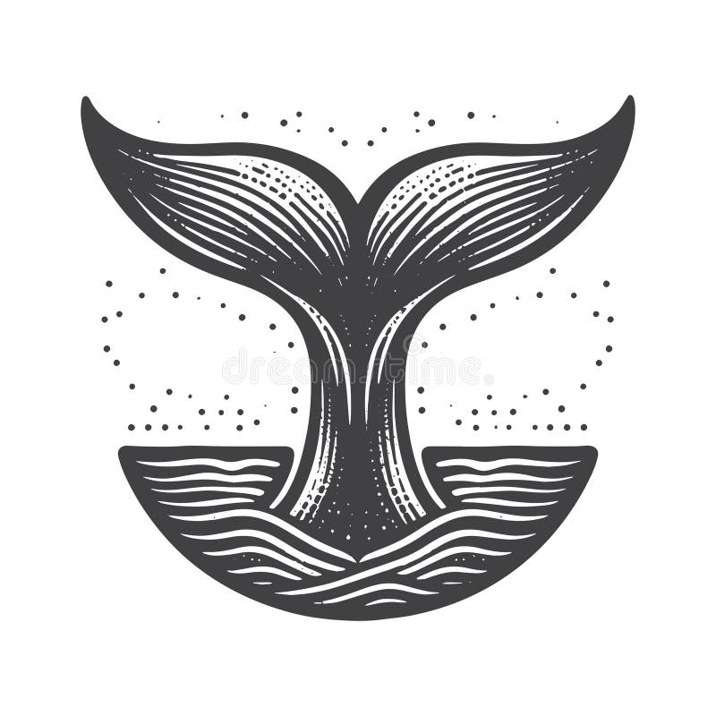 Dolphin Tail Front View Vector Icon Design. Stock Vector - Illustration ...