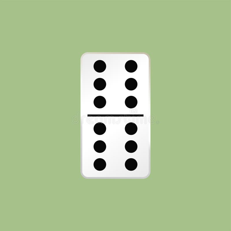 Simple Domino Card Black and White Card Vector Design Elegant Card ...