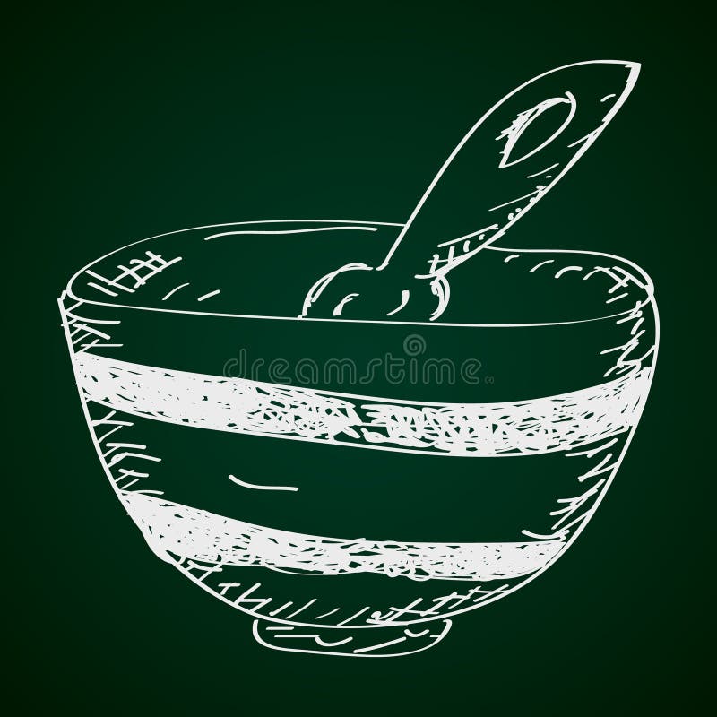 Simple doodle of a bowl stock vector. Illustration of bowl - 57192988