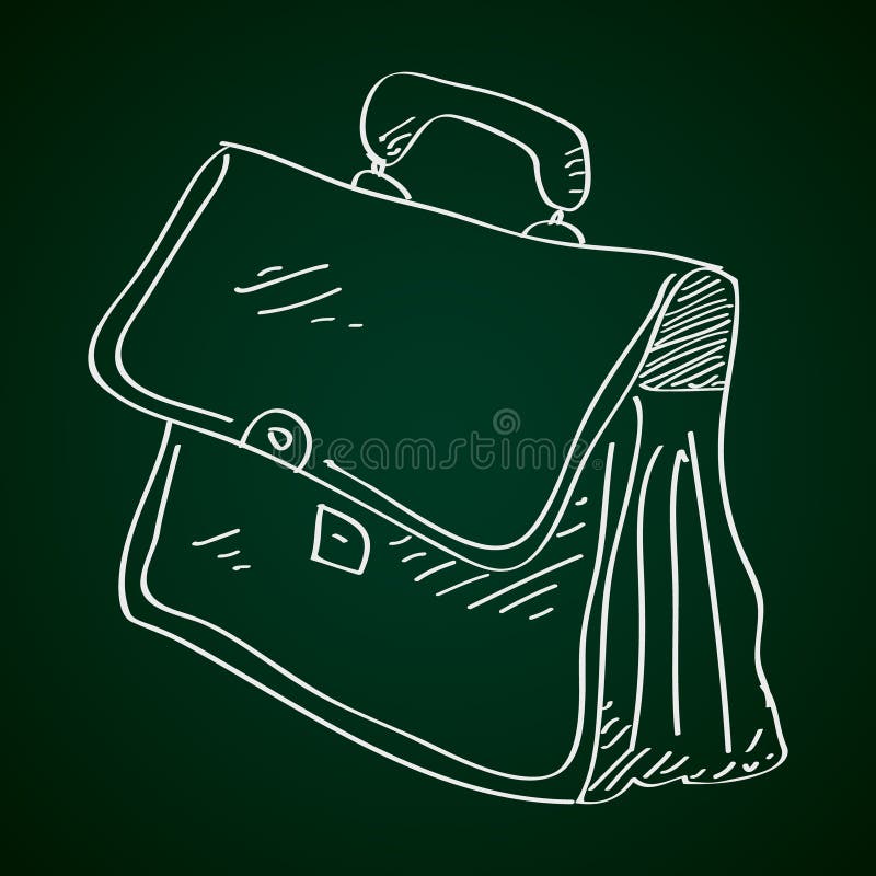 Simple Doodle of a Briefcase Stock Vector - Illustration of doodle ...