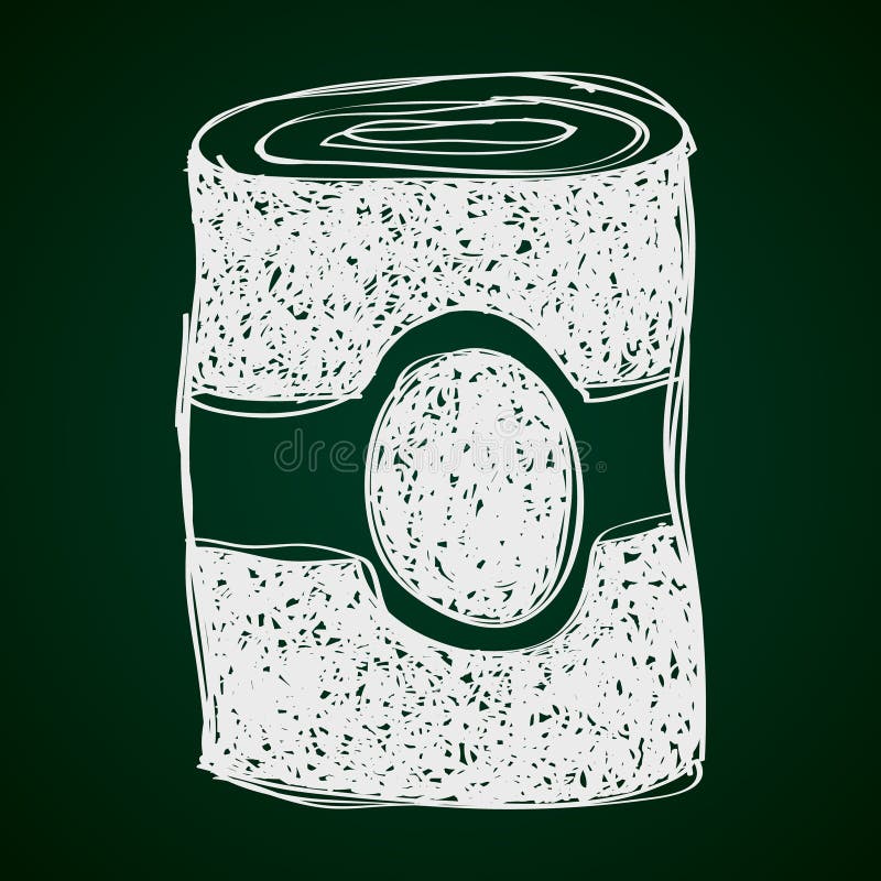 Simple doodle of a can stock illustration. Illustration of metal - 60873425