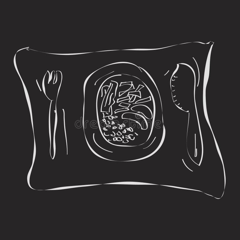 Simple Doodle of a Dinner Plate Stock Vector - Illustration of cartoon ...