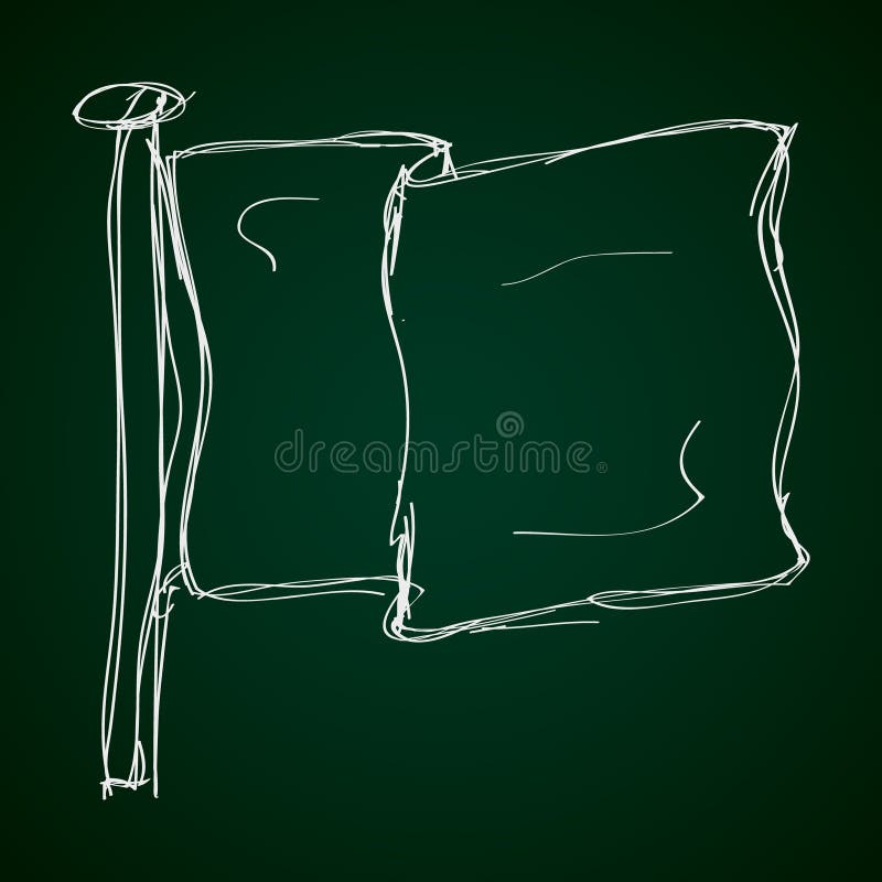 Simple doodle of a flag stock vector. Illustration of border - 58900221