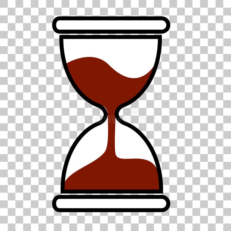 Simple Doodle Glass Hour stock vector. Illustration of deadline - 75982926