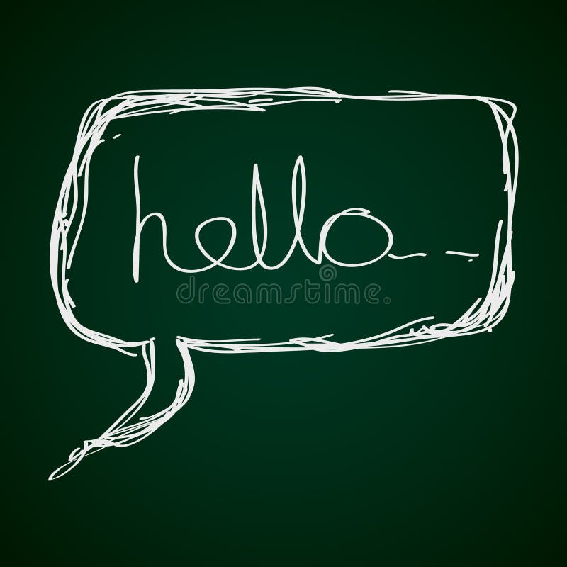 Simple doodle of a hello stock vector. Illustration of paper - 57192985